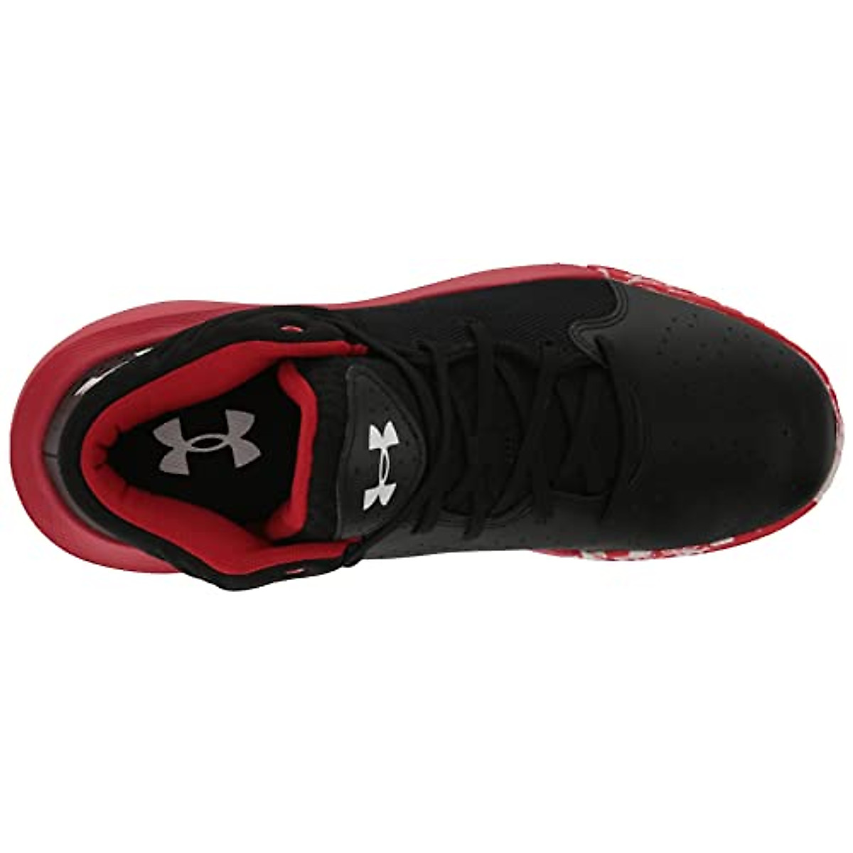 Under Armour Unisex Jet '21 Basketball Shoe, (002) Black/Red/White, 11 US Men