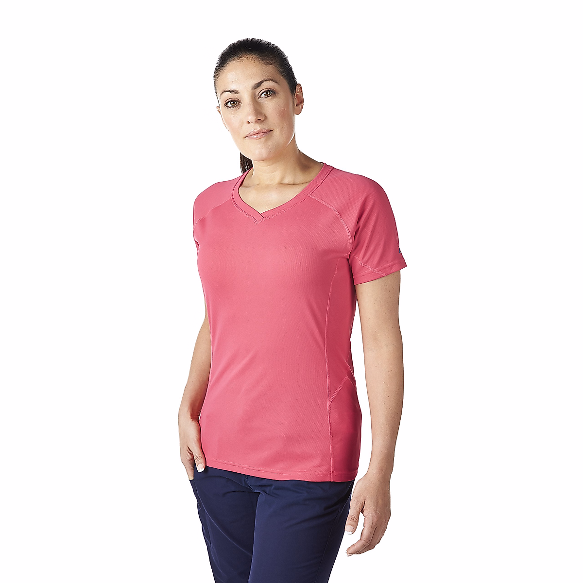 Berghaus Women's Tech Tee II Base Crew Short Sleeve, Pink, Small