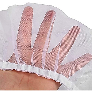 MIDOGAT Bird Cage Cover Seed Catcher, Bird Seed Guards Catchers, Parrot Nylon Mesh Net Cover, Stretchy, Prevent Scatter, Reusable (M)