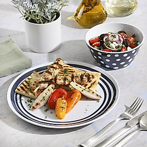 MBBJM Home 8-Piece Dinnerware Set Vintage Ceramic Cutlery Set with Dipping Saucer and Bowl Dinner Plate Dessert Plate Set