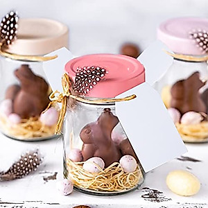 100 PCS Kraft Paper Gift Tags with Jute Twine 2.75’’x 1.57’’ Vintage Wedding Name Tags Price Hang Tags Card Stock Tags (White)