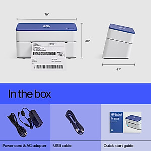 HP Shipping Label Printer, 4x6 Commercial Grade Direct Thermal, Compact & Easy-to-use, High-Speed 300 DPI Printer, Barcode Printer, Compatible with Amazon, UPS, Shopify, Etsy, Ebay, ShipStation & More