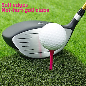 MYKUJA Bamboo Professional Golf Tees Pink, 100Pcs Golf Tees 2 3/4 inch, Long Golf Tees