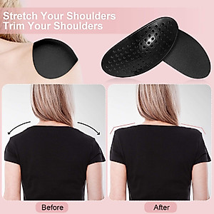 WILLBOND 4 Pairs Women Shoulder Pads Push up Soft Adhesive Silicone Shoulder Pads Anti Slip Enhancer Shoulder Pads for Women Clothing (Black, Flesh Color, Transparent, Transparent Flesh Color)