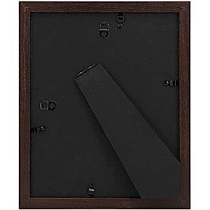 Golden State Art, 8x10 Picture Frame with Mat for 5x7 Photo - High Definition Glass Wall Mounting or Tabletop Display (Brown, 1 Pack)