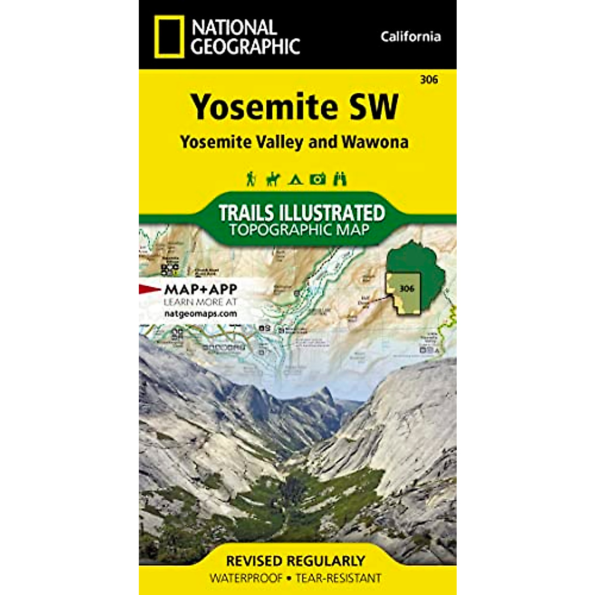 Yosemite SW: Yosemite Valley and Wawona Map (National Geographic Trails Illustrated Map, 306)