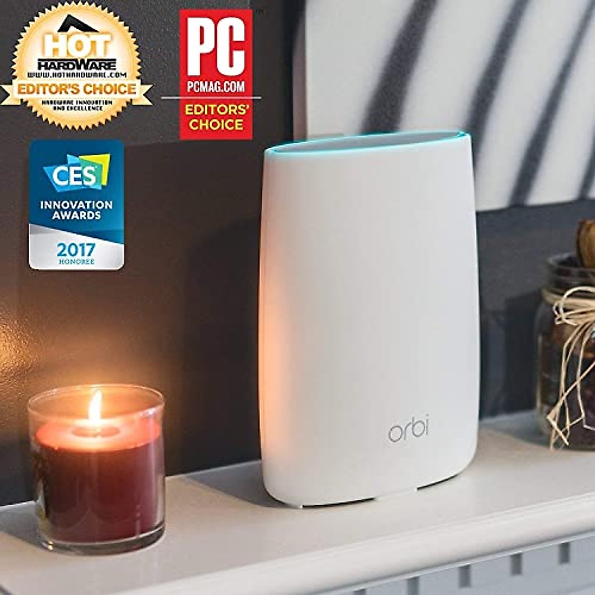 NETGEAR Orbi Ultra-Performance Whole Home Mesh WiFi System - WiFi router and two satellite extender with speeds up to 3Gbps over 7,500 sq. feet, AC3000 (RBK53) (Renewed)