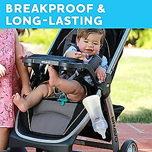 Chicco Duo 5oz. Hybrid Baby Bottle with Invinci-Glass Inside/Plastic Outside 2-Pack with Slow Flow Anti-Colic Nipple - Clear/Grey