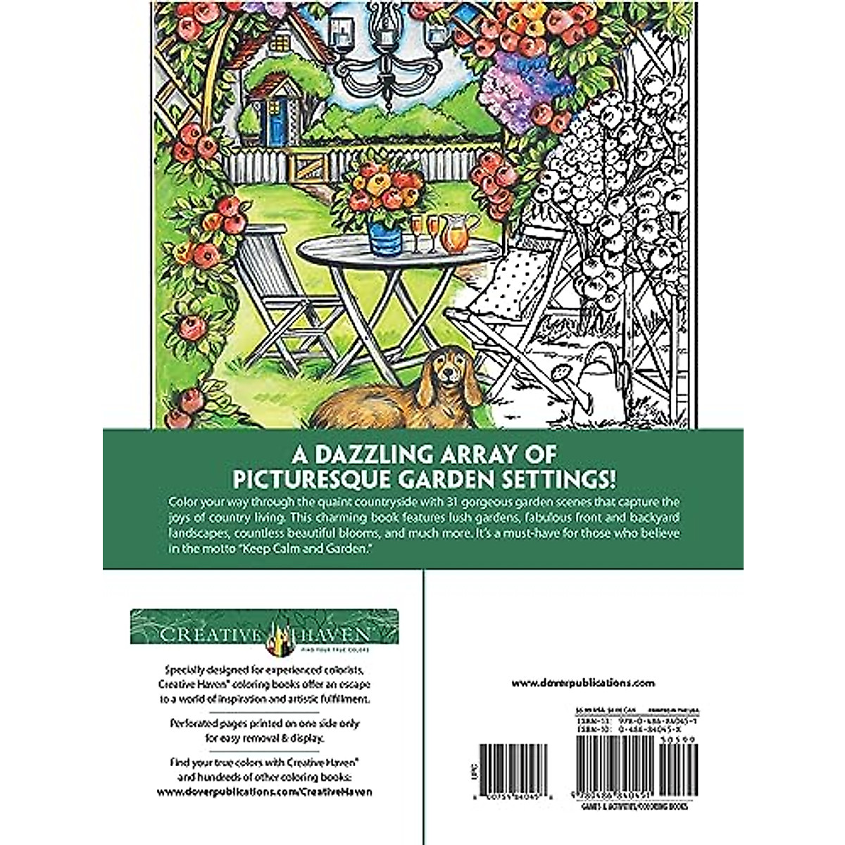 Creative Haven Country Gardens Coloring Book (Adult Coloring Books: In The Country)
