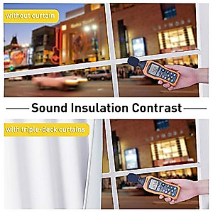 NICETOWN Sound Barrier 100% Blackout Divider Curtains 84" 2 Panels Set, Noise, Cold & Cold Blocking Patio Door Curtains with Felt Fabric Lining for Nursery/Daytime Sleep/Bedroom (White, 62" Wide)