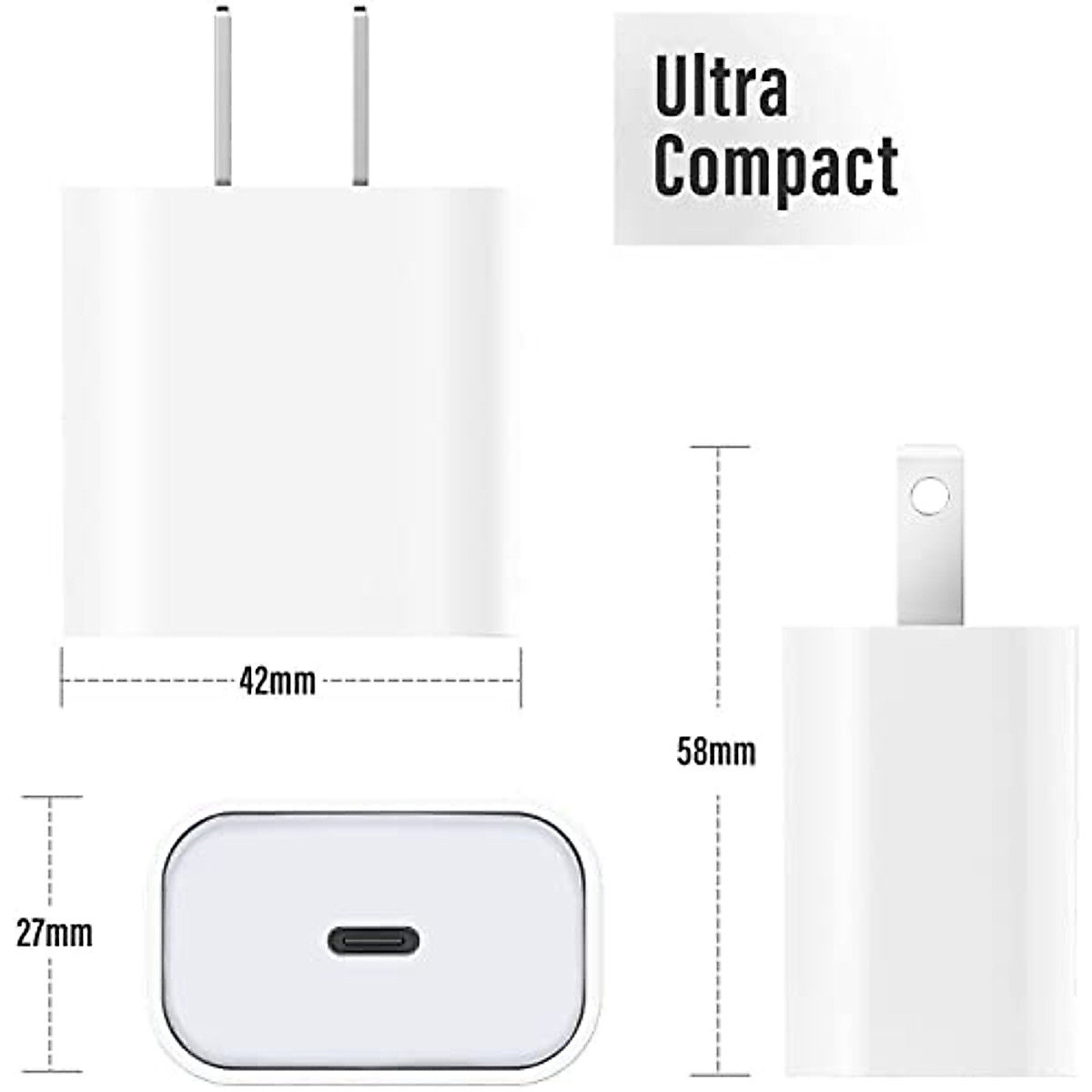 iPhone 14 Charger Block,20W USB C Power Delivery Charger, iPhone 13 Charger iPhone Fast Charger Wall Type C Charger Adapter Compatible iPhone 14/14 Plus/14 Pro/14 Pro Max/13 Pro Max/SE,iPad Mini/Pro