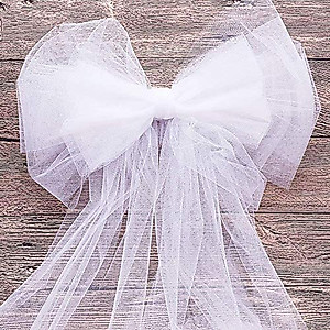 ZKC Tulle Fabric Rolls, 6 Inch x 100 Yards (300 feet) Tulle Spool for Wedding Party Decorations Gift Bow DIY Craft Tutu Skirt (White)