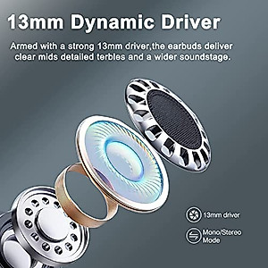 Wireless Earbuds，Bluetooth 5.3 Noise Cancelling Earbuds，Bluetooth Headphones 3D HiFi Stereo Bass， IPX7 Waterproof Sports Touch Control with USB-C Fast Charge Mini Charging Case for Android iOS