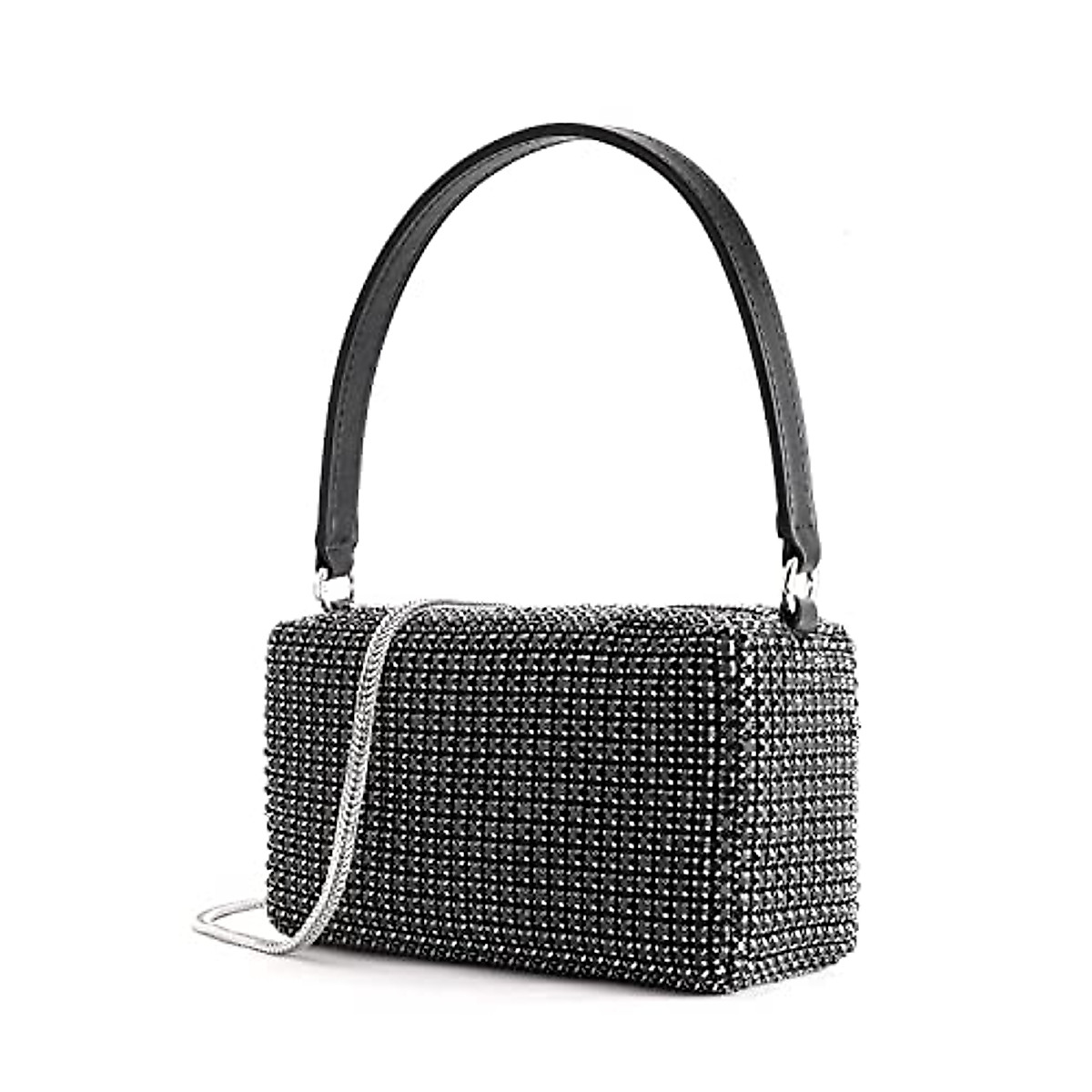 Rhinestone Crossbody Bag for Women Rhinestone Evening Bags Bling Rhinestone Purse Crystal Top Handle Handbag for Party