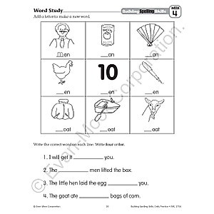 Evan-Moor Building Spelling Skills, Grade 2 - Homeschooling & Classroom Resource Workbook, Reproducible Worksheets, Teaching Edition, Spelling Strategies, Reading and Writing Skills
