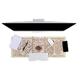 Paladone Harry Potter Marauders Map Large Gaming Mouse Pad for Desk Keyboard Mousepad Non-Slip