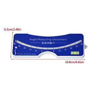 Hqkfuybl Scoliometer, Portable Scoliosis Test Meter, 0-30° Scoliosis Measuring Tool for Measuring Spinal Alignment Measure Spine Slope for Adults or Children