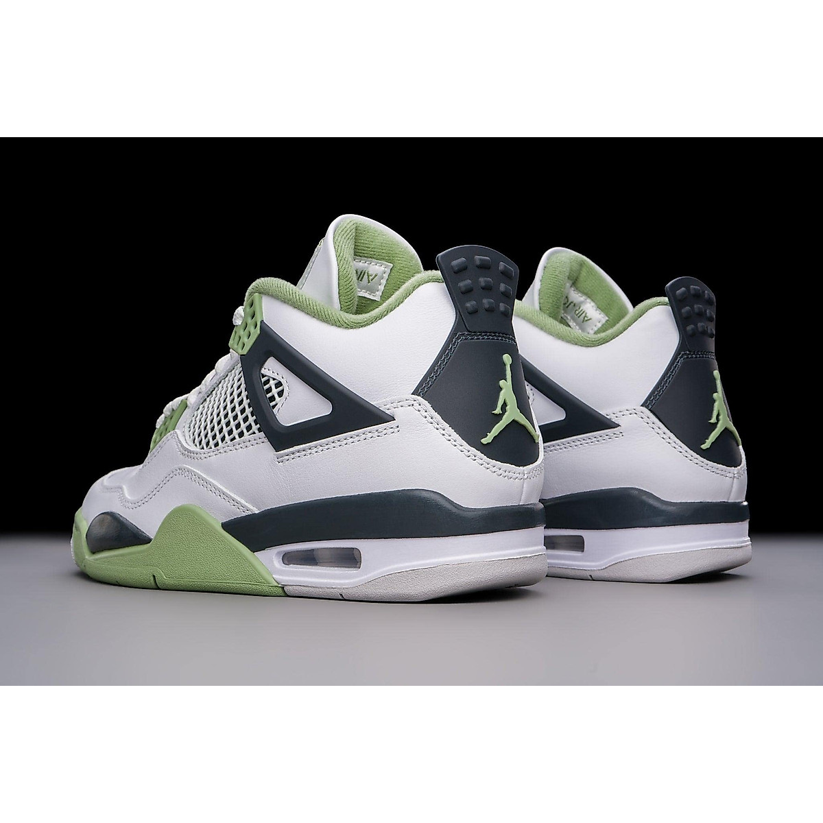 Jordan Air 4 Retro Women's White/Oil Green-Dark Ash AQ9129-103 6