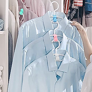 Clothes Hanger Connector Hooks,100PCS Hanger Hooks,Space Saving Cascading Hangers Connection Hooks for Heavy Duty Clothes Closet (Colorful)