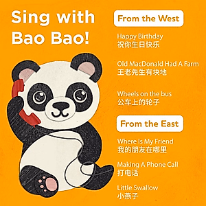 Bao Bao Learns Chinese Bundle Deal, Musical Chinese Baby Book, Learning Toy, Baobao Learn Chinese for Kids, Mandarin Chinese Books for Toddlers 1-3, Chinese Song Book, Bilingual Toys & Baby Board Book