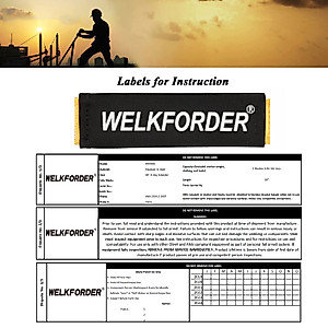 WELKFORDER 18-Inch D-Ring Extender Fall Protection with Snap Hook Connector and "O" Ring ANSI Compliant