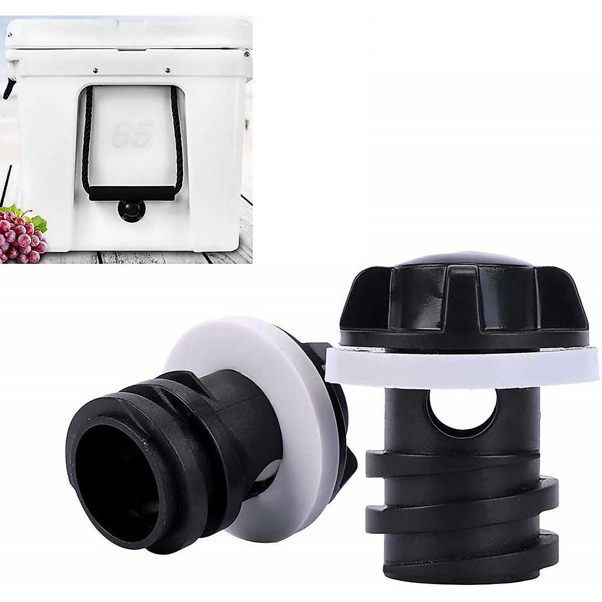 Cooler Plug for YETI,2-Pack Replacement Compatible with YETI RTIC ORCA Roadie and Tundra Coolers,Cooler Accessories for Tank Ice Bucket.