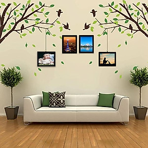 Kingsmile 8x10 Picture Frame, 2 Pack Wood Frames with Durable Shatter Resistant Cover, Display Poster 8x10 without Mat, Photo Frame for Wall Gallery Display, with 2 Wall Hooks. (Brown)