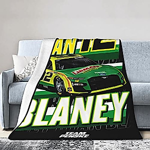 Ryan Blaney 12 All Season Fleece Blanket Throw Ultra Soft Flannel Blanket Digital Printed Premium Fluffy Microfiber Fleece 50"x40"