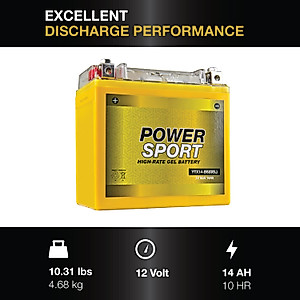YTX14-BS Gel 12V 14AH 240CCA Battery for Honda ATV FourTrax TRX 300 350 450