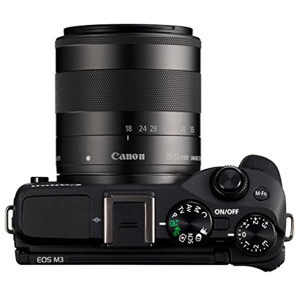 Canon EOS M3 Mirrorless Camera (Black) with EF-M 18-55mm f/3.5-5.6 IS STM Lens - International Version (No Warranty)