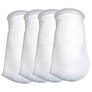 4 Pack - 7 Inch Ring Filter Socks 200 Micron - Aquarium Felt Filter Bags -7 Inch Ring By 16 Inch Long - Fits Eshopps - AM BRAND
