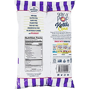 SkinnyPop Sweet & Salty Kettle Popcorn, Gluten Free, Non-GMO, Healthy Popcorn Snacks, Skinny Pop, 5.3 Oz Grocery Size Bags (Pack of 12)