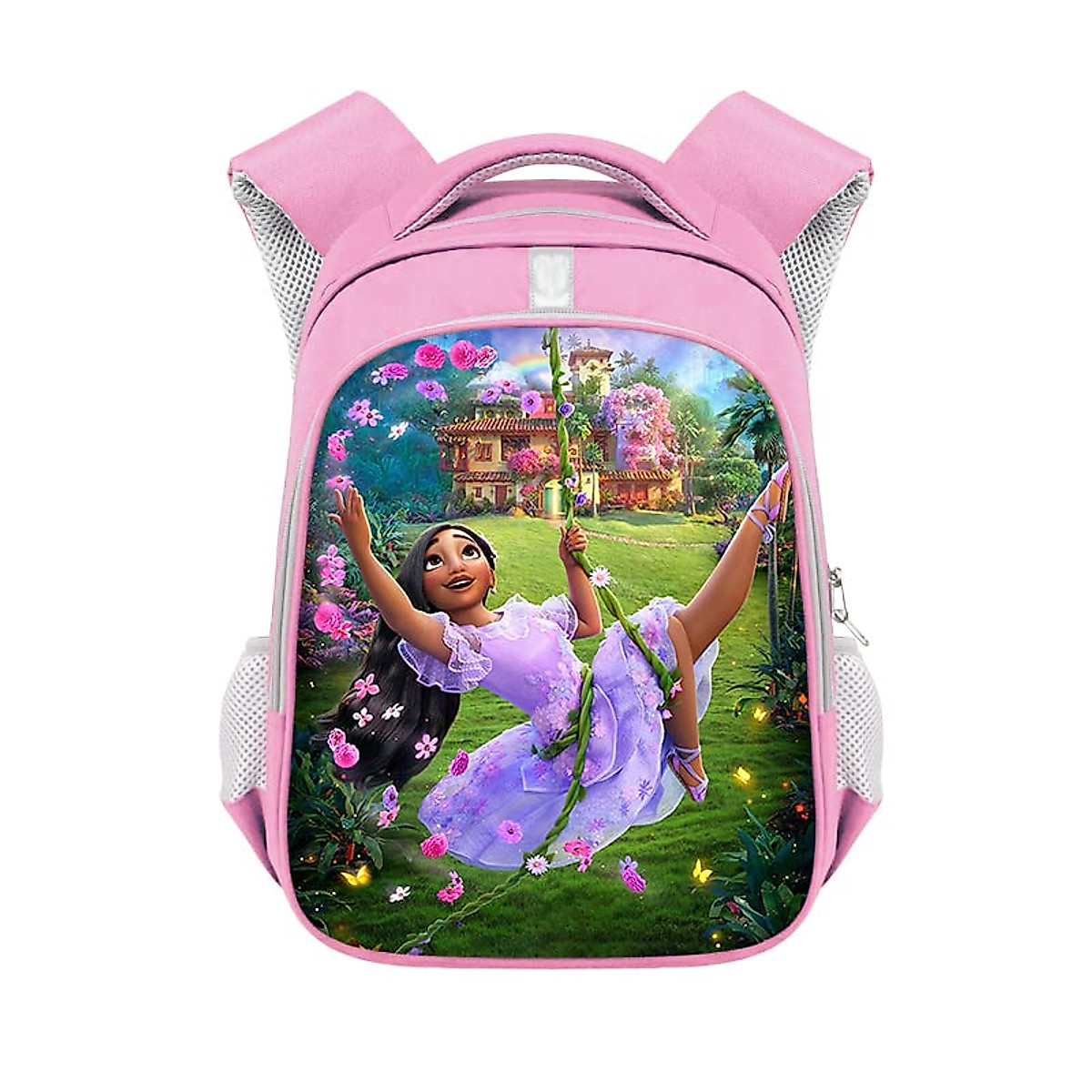 Gojo Satoru Pink Backpack, 3D Printing Mirabel Backpack Kids Backpack Lunch Bag Pencil Case Combination-3