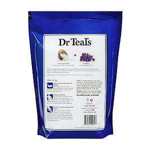 Dr. Teal's Lavender Soaking Solution (1 Bag, 7lb) - Blended with Pure Epsom Salt - Relax and Relieve Stress at Home While Promoting a Better Nights Sleep - Value Size Bag
