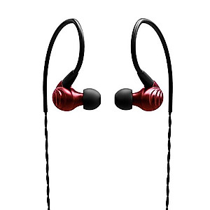 FiiO F9 Best Over The Ear Headphones/Earphones/Earbuds Detachable Cable Design Triple Driver Hybrid in-Ear Monitors with Android Compatible Mic and Remote (Red) ...