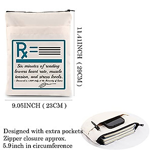 MAOFAED Encouragement Reading Book Sack Book Lover Book Sleeve Bookish Book Protector Inspiration Gift for Friends Sister (Six Minutes booksl)