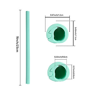 Reusable Silicone Drinking Straws Openable & Washable Silicone Straws Easy to Clean,Straight Smoothie Straws Reusable BPA Free Food Grade Eco-Friendly Straw Cold and Hot Compatible 4 Pcs