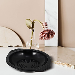 Hemoton Stone Bowl Trivet Bibimbap Bowl Tray Melamine Hot Pot Holder Mats for Korean Dolsot Soup Bowl Heat Resistant Pads Black