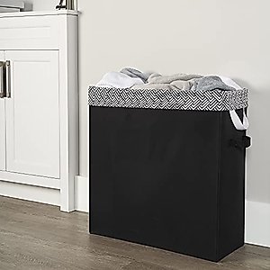 neatfreak! Slim Laundry Hamper w Removable Bag (Geo Interlock - Black Anthracite)