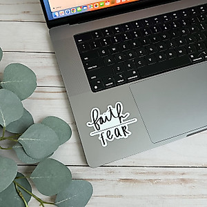 Swaygirls Christian sticker | Faith greater than fear sticker | Faith over fear decal | Christian stickers about Jesus, God, Bible verse quotes, scripture
