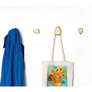 Cosymple Pebble Wood Wall Hooks, Coat Hooks for Wall Mounted, Modern Decorative Hooks Made by Wood in Boho Stytle