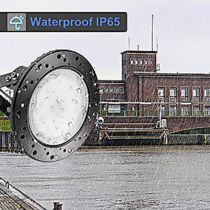 Viugreum 10 Pack 100W UFO LED High Bay Light, IP65 Waterproof 6500K Daylight White LED Warehouse Lighting, Commercial Bay Lighting for Garage Barn Workshop Wet Location