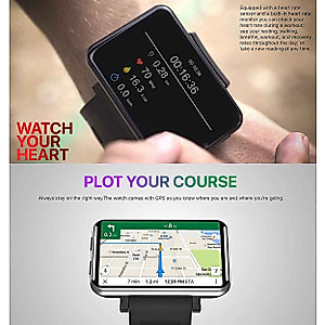 LIZIWEI LEMT 2.86 Inch Super Large Touch Screen Smartwatch, 4G Call 3G+32G Memory 5MP Front Camera 2700Mah Large Battery Multi Sport Modes Smart Watch Easy Typing