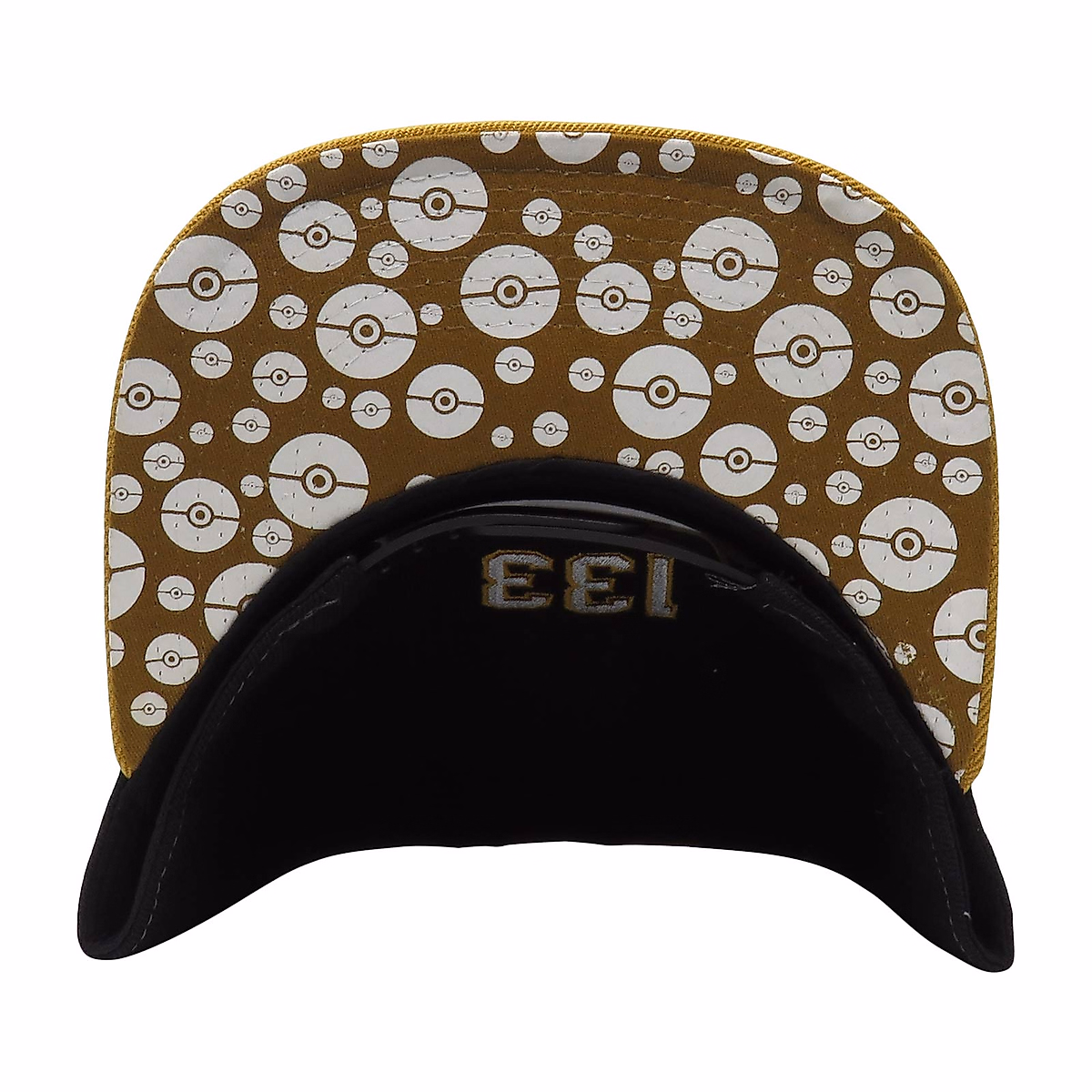 Bioworld Pokemon Eevee Embroidered Snapback Cap Hat Licensed Black