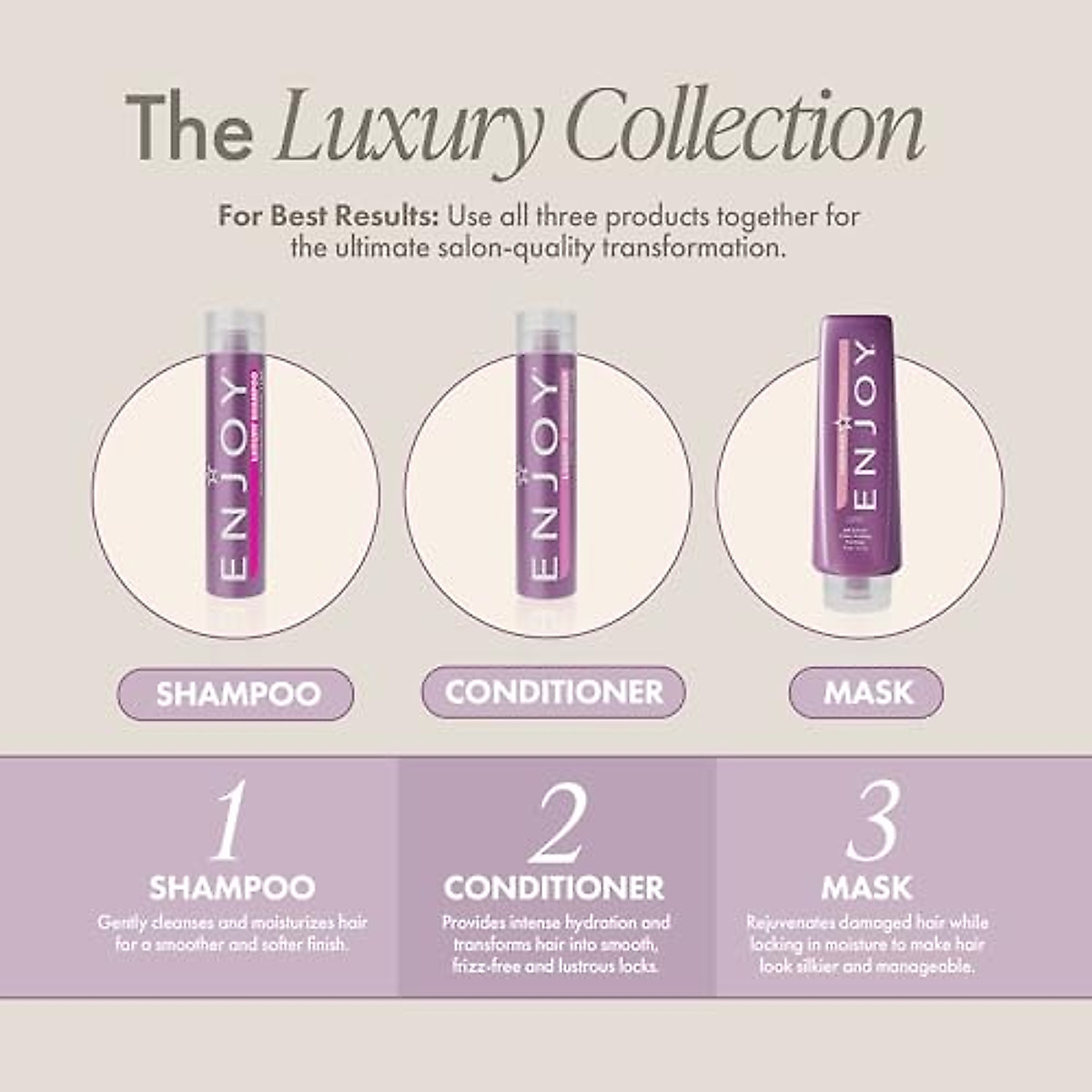 Enjoy Sulfate-Free Luxury Shampoo and Conditioner Duo (10.1oz)