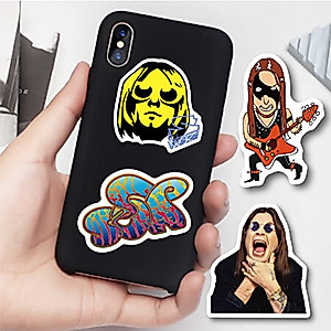 500 PCS Rock Band Stickers Pack Colorful VSCO Waterproof Stickers, Cute Aesthetic Stickers. Water Bottle, Laptop, Phone, Skateboard Stickers for Girls - Boys - Adults -teens .., Vinyl Sticker, guitar decals stickers (heavy metal, rock n roll)…