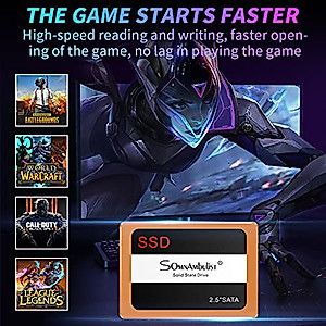 Somnambulist Hard Disk 2.5-inch Internal Solid State Drive for Laptop Desktop 960GB 2TB SSD Hard Drive (Orange-2TB)