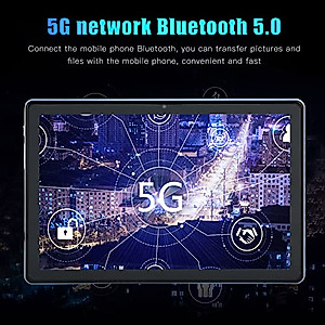 10 Inch Tablet, Callable Tablet 6GB 128GB 1920x1200 5G WiFi for Home (US Plug)