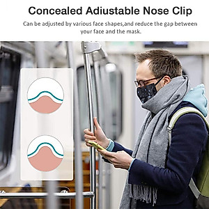 100 Pcs Disposable Face Masks - 3-layer Breathable Color Masks, Comfortable Protective Mouth Cover with Nose Clip,Disposable Colorful Masks for Adults
