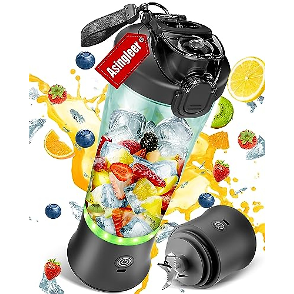 Personal Blender, Portable Blender for Shakes and Smoothies with 6 Blades, 20 Oz Mini Blender Portable with USB Rechargeable, Made with BPA-Free Material Personal Blender for Kitchen, Home, Gym